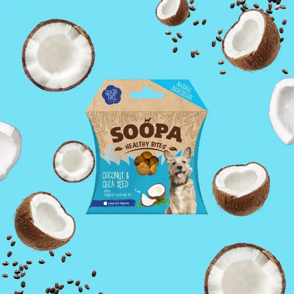 Soopa Healthy Bites Coconut Chia Seed Dog Treats – The Pets Larder