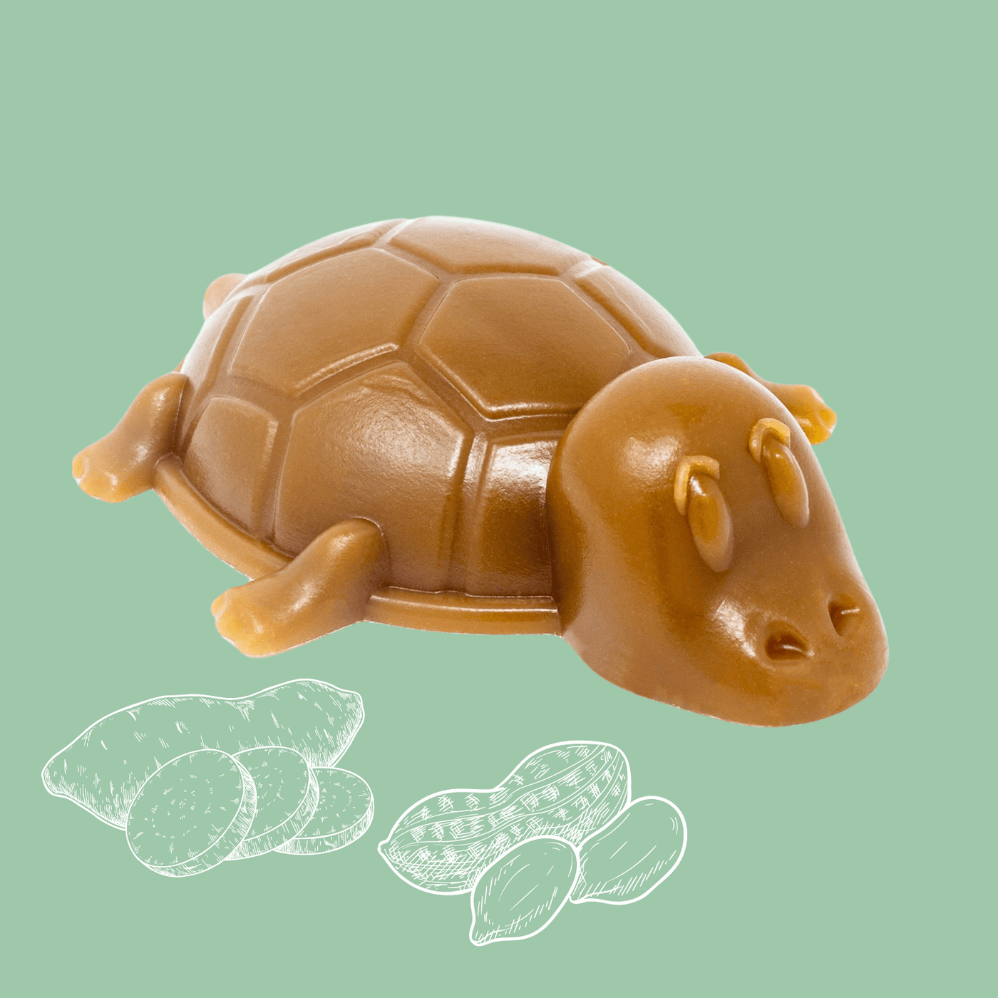 Vegetable & Peanut Butter Turtle Chew for Dogs